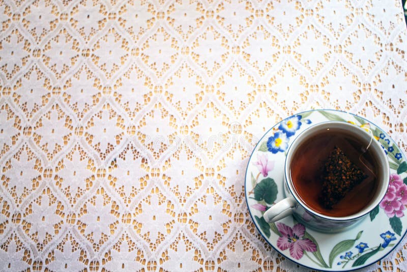 Tea Cup with Flower Patterns Stock Image - Image of porcelain, wedding ...