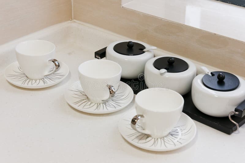 Tea cup in kitchen stock photo. Image of bench, life - 21187884