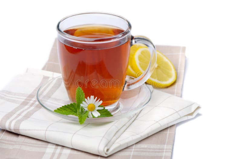 Tea cup and lemon stock photo. Image of green, white - 21052584
