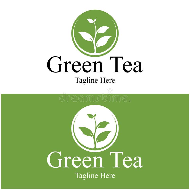 Tea Cup Logo Vector Design.Green Tea Vector Logo Template Stock Vector ...