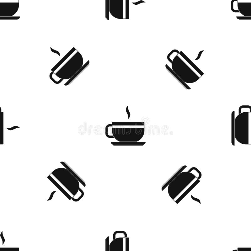 Tea Cup and Saucer Pattern Vector Stock Vector - Illustration of fresh ...