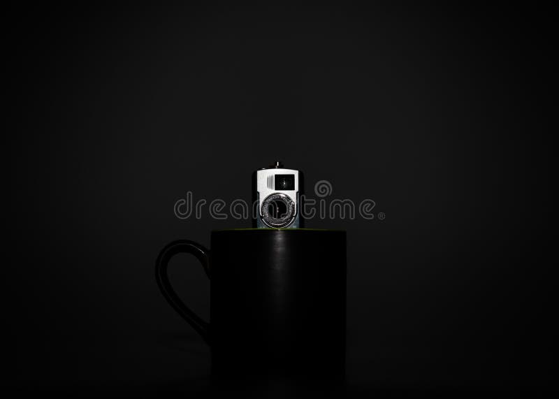 Tea Cup and spy camera stock image. Image of light, idea - 49367587