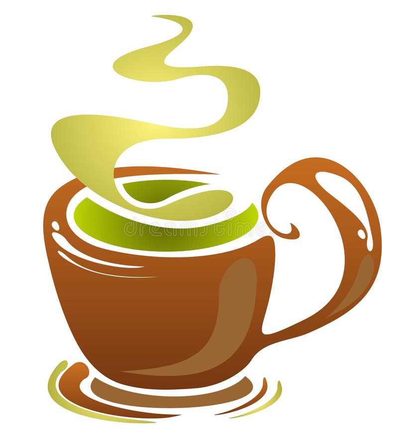 Stylized cup of tea stock vector. Illustration of painted - 13467385