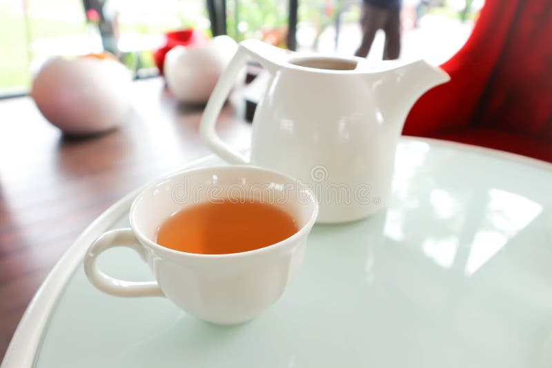Tea cup and tea pot stock photo. Image of glass, drink - 100632596