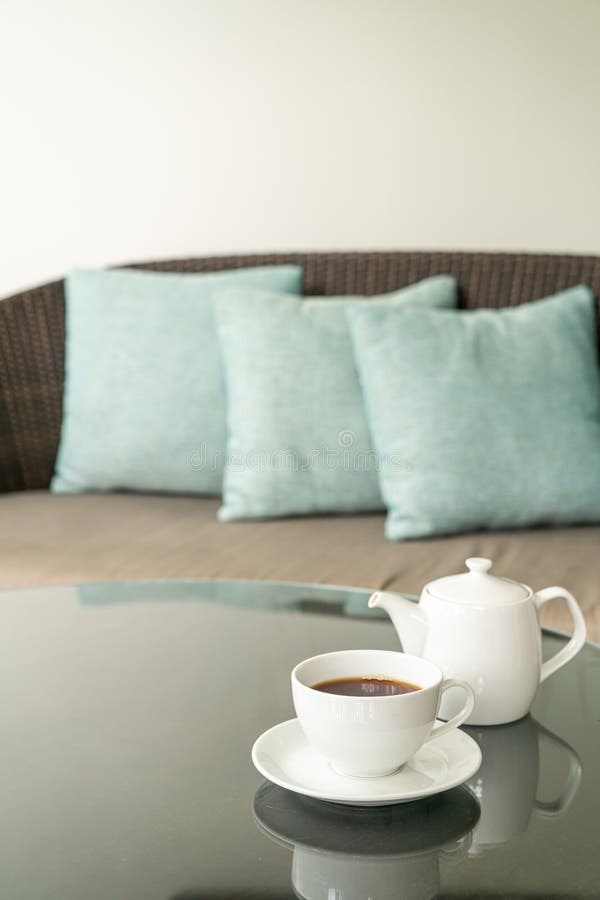 Tea Cup with Teapot on Table Stock Photo - Image of food, space: 218709748