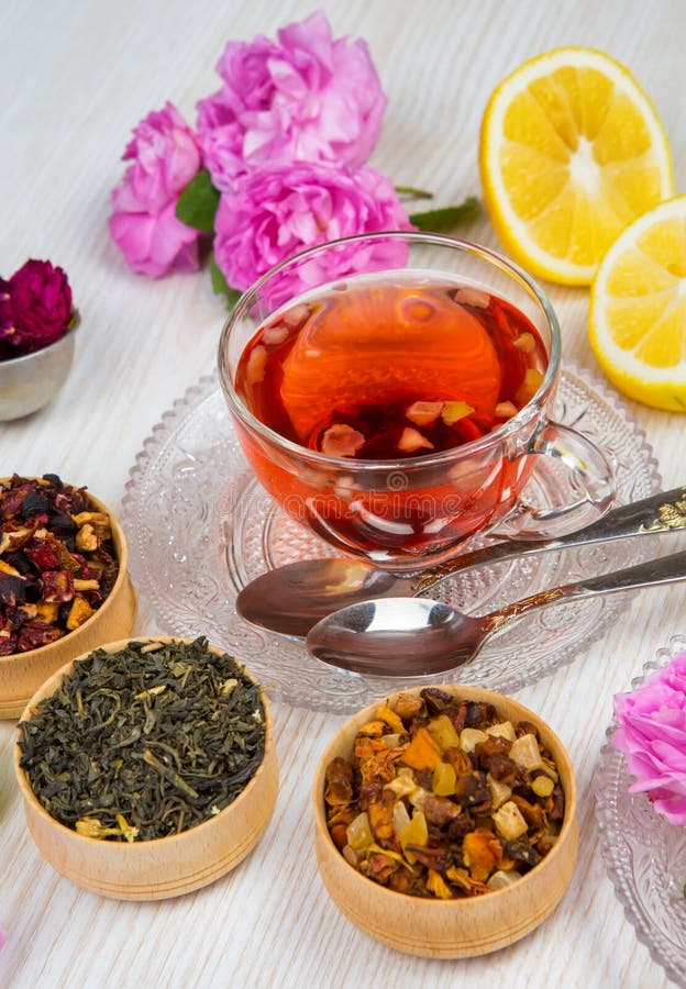Tea, Cup of Tea, Various Kinds of Tea, Tea on the Table Stock Image ...
