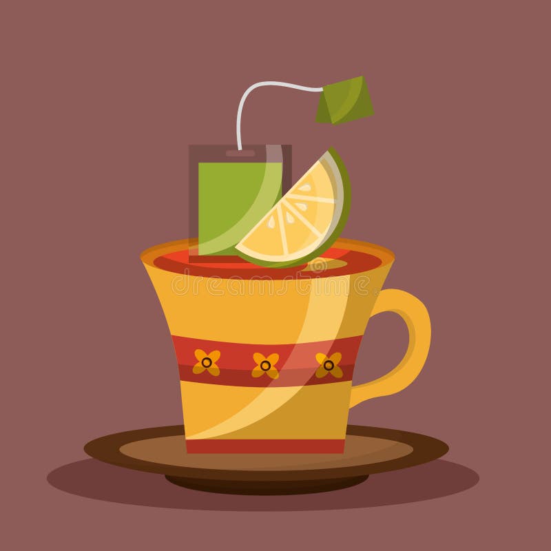 Tea cup vector design stock illustration. Illustration of bakery ...
