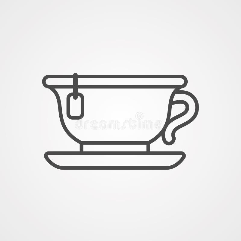 Tea Cup Vector Icon Sign Symbol Stock Illustration - Illustration of ...