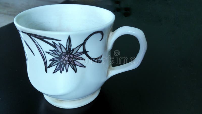 Tea Cup White in Colour Small Single Isolated Stock Photo - Image of ...