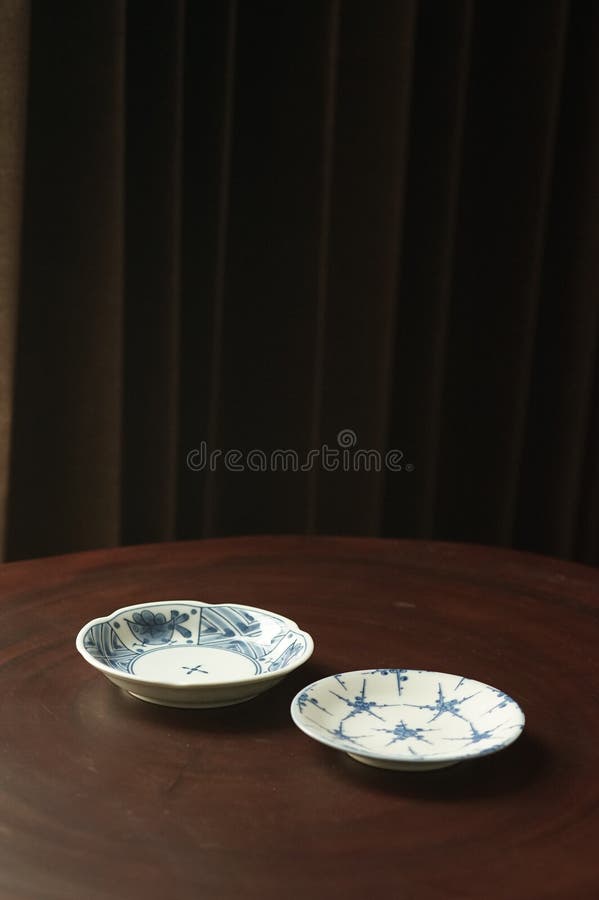 Tea Cup Plate in Oriental Style with Minimal Composition Stock Image ...