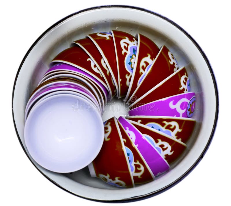 Tea cups stock image. Image of snail, pattern, cuisine - 12613553