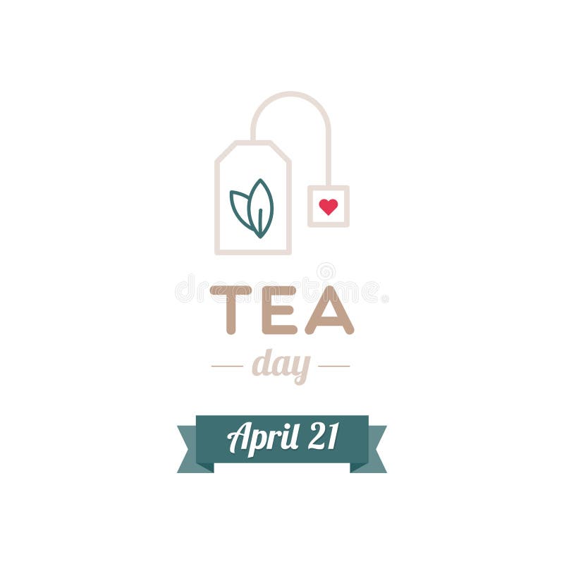 Tea Day. Tea Bag Outline Icon. Tea Leaves. Vector Illustration, Flat ...