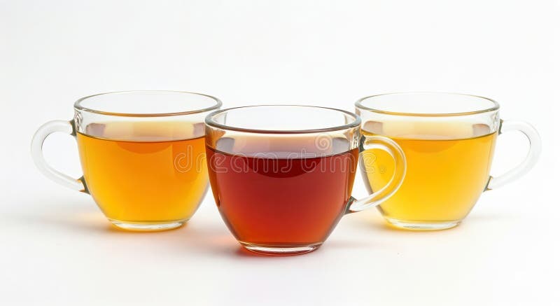 Tea in Different Colors with Copy Space Stock Illustration ...