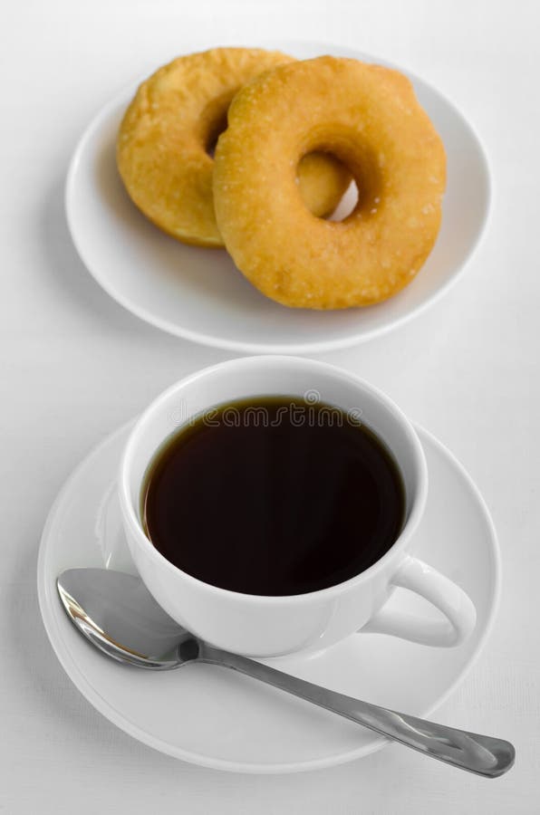 Tea and Donut for Relaxing Time. Stock Image - Image of diet, white ...