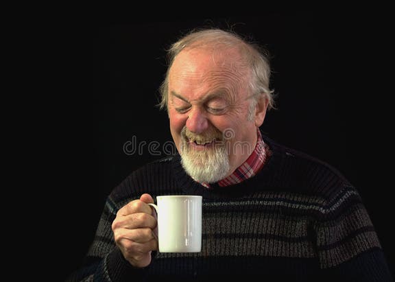 Tea Drinker stock photo. Image of grimace, male, senior - 11236088