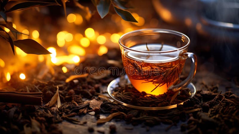 Tea Elegance Unveiled: Mesmerizing Details in Extreme Close-Up Stock ...