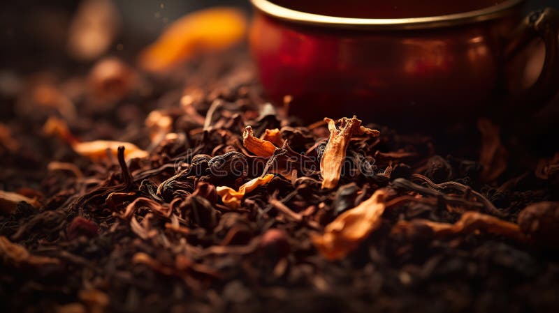 Tea Elegance Unveiled: Mesmerizing Details in Extreme Close-Up Stock ...