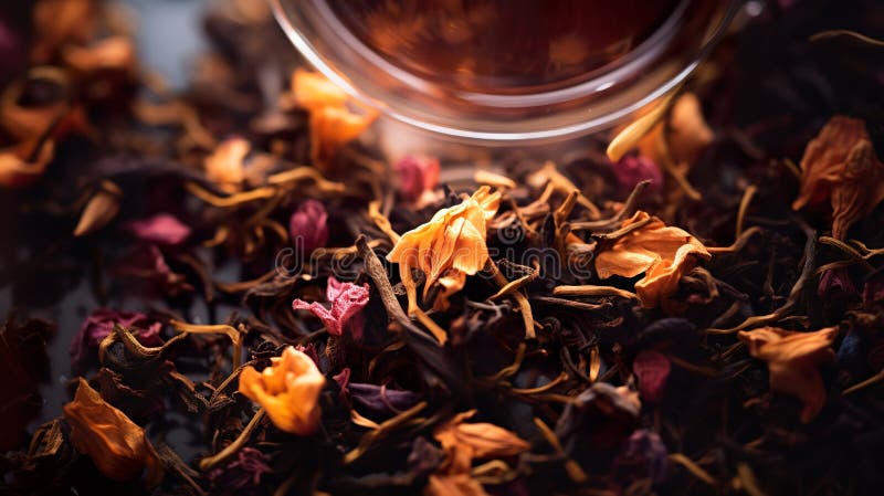 Tea Elegance Unveiled: Mesmerizing Details in Extreme Close-Up Stock ...