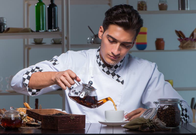 Tea Expert Brewing Cup of Drink Stock Image - Image of fruit, bowl ...