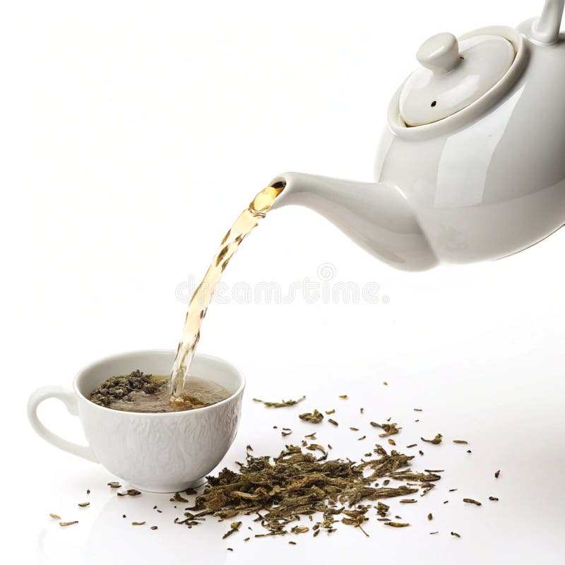 Tea falling from tea pot stock illustration. Illustration of liquidfall ...