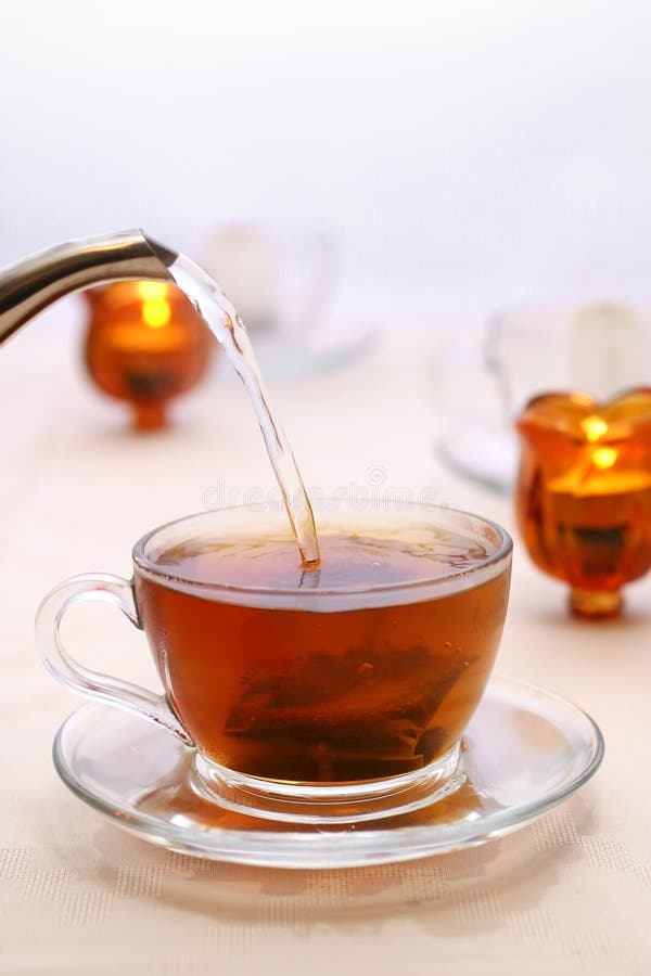 Tea flow to mug stock image. Image of aroma, isolated - 4267779
