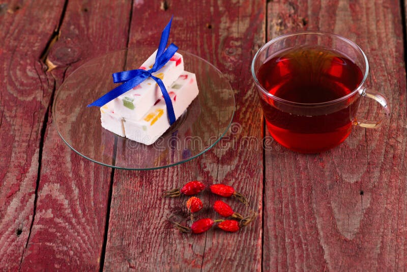 Tea and fruit candy stock image. Image of food, bright - 60445101