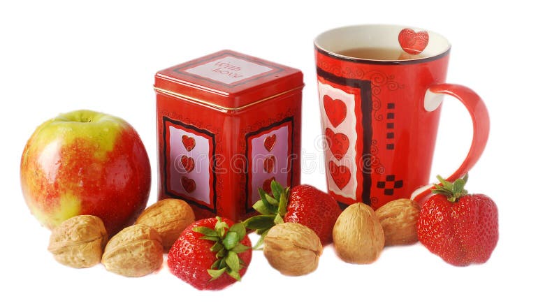 Tea and fruits stock image. Image of food, fruit, drink - 14673203