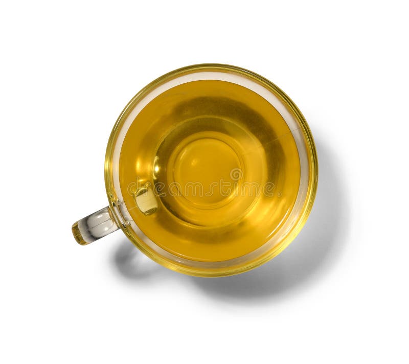 Tea in a Glass Cup on a White Background Stock Photo - Image of leaf ...