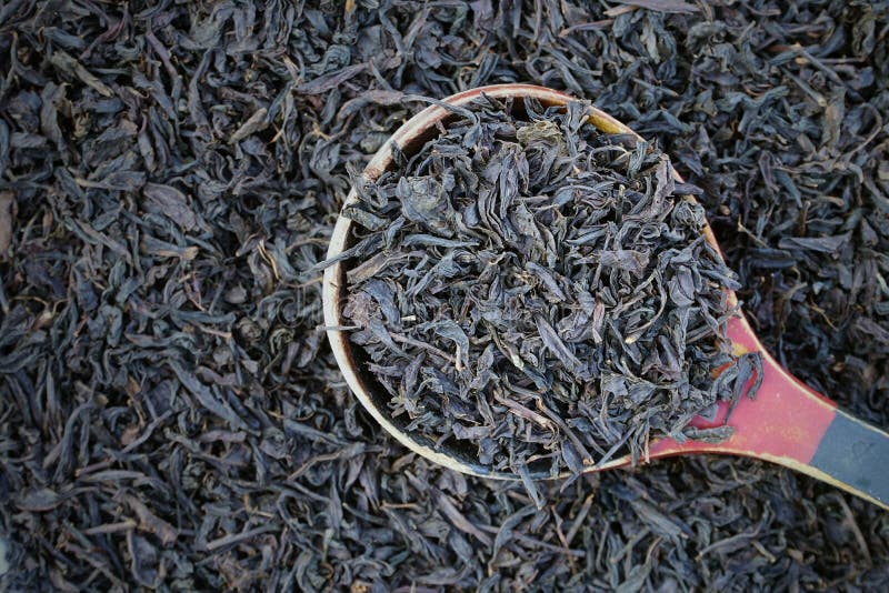 Tea Granules with a Wooden Spoon Stock Image - Image of bowl, healthy ...