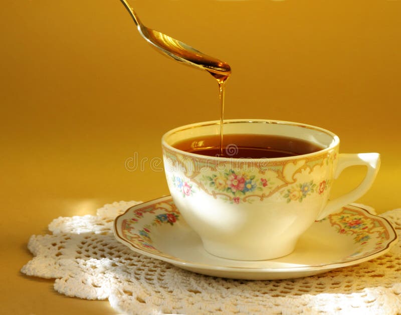Tea and Honey stock photo. Image of spoon, square, relaxing - 359676