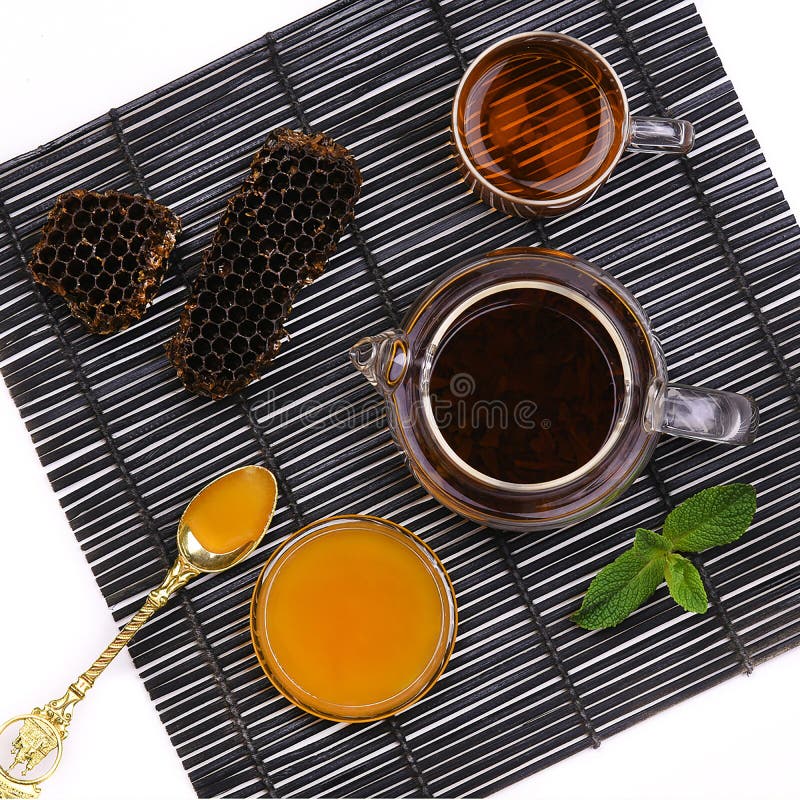 Tea with honey and lemon stock image. Image of fresh - 205139495