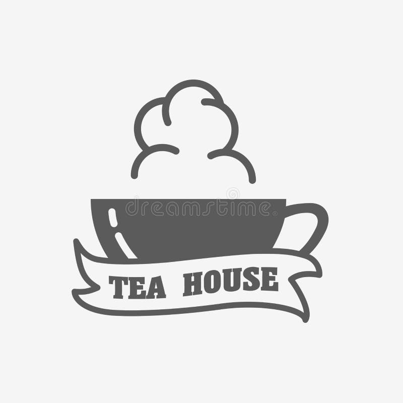 Tea House Logo, Label or Sign Design with Tea Cup Stock Vector ...