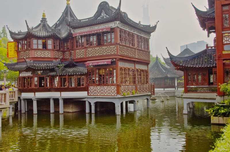 Tea House In The Old Town Of Shanghai, China Stock Image - Image of ...