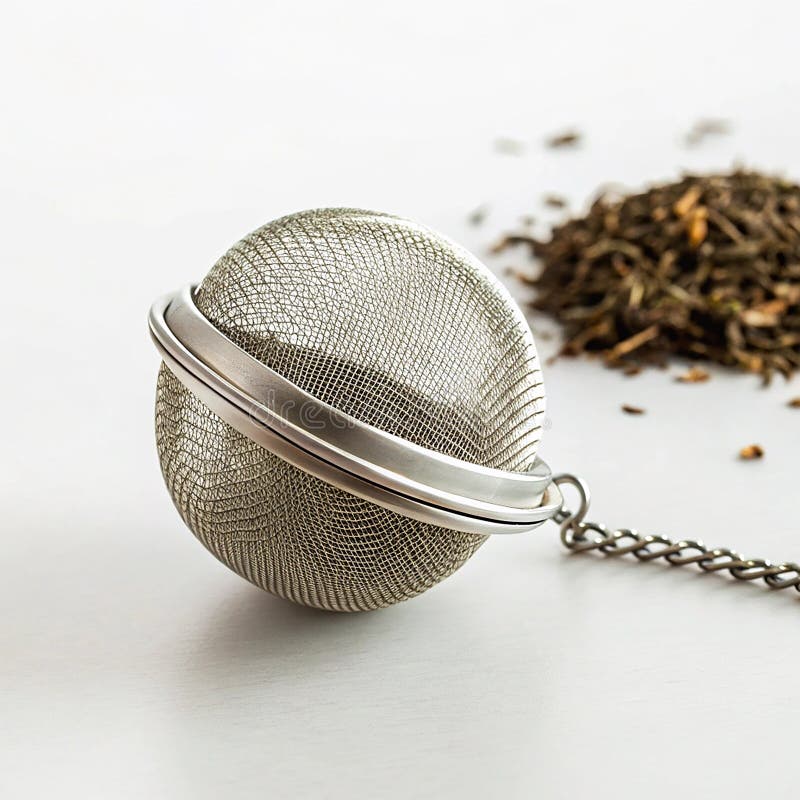 Tea Infuser Ball on White Background Stock Illustration - Illustration ...