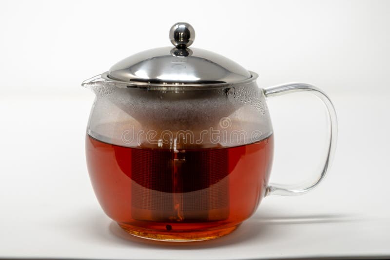 A Tea Infusing Tea Pot Brewing a Cup of Tea Stock Image - Image of ...