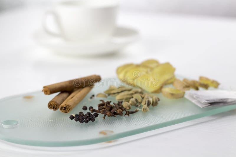 Tea Ingredients for Yogi Tea Stock Photo - Image of natural, view ...