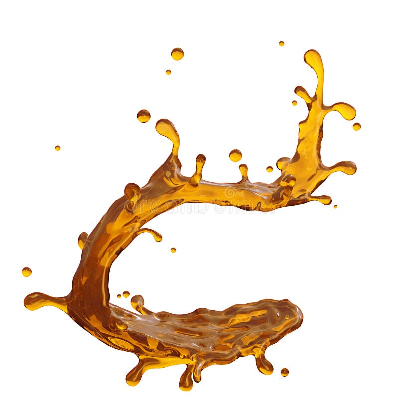 Tea, Juice or Alcohol Dynamic Drink Splash Stock Illustration ...