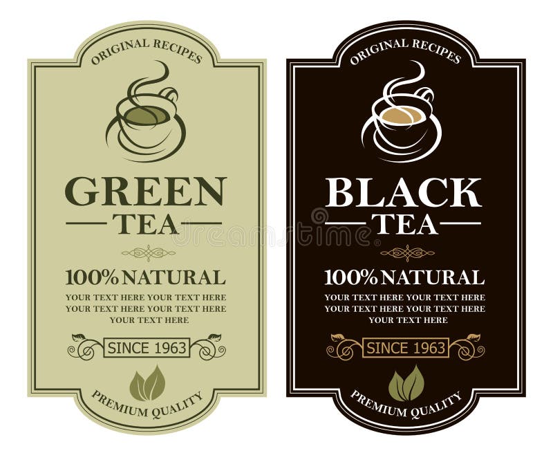 Tea labels set stock vector. Illustration of label, fruit - 170017214