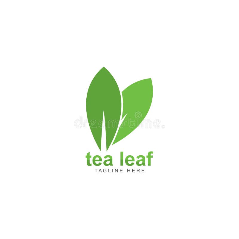 Tea Leaf Logo Vector Icon Illustration Stock Vector - Illustration of ...