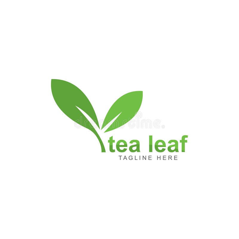 Tea Leaf Logo Vector Icon Illustration Stock Vector - Illustration of ...
