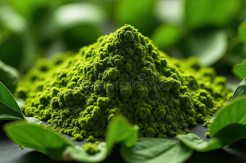 Tea Leaf Macro Photography stock illustration. Illustration of powder ...