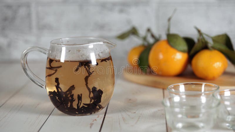 The Tea Leaves are Brew in Boiling Water and Infuse in a Small Teapot ...