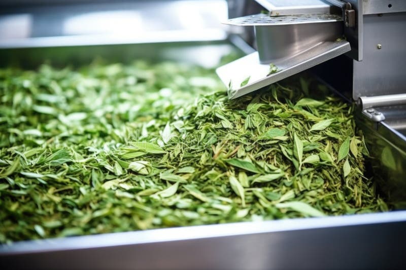 Tea Leaves in the Cleaning Machine Stock Photo - Image of manufacturing ...
