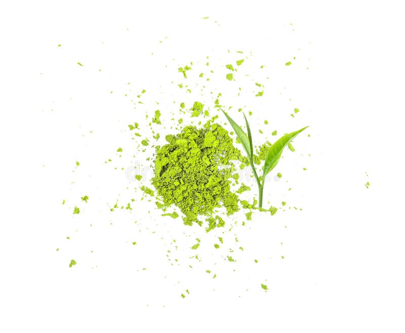 The Tea Leaves and Ground Tea are Diffused and Diffused. Isolated on a ...