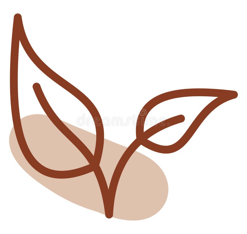 Tea leaves, icon stock vector. Illustration of summer - 258925559
