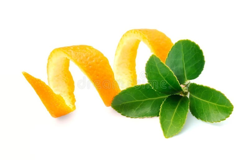 Tea leaves and orange zest stock photo. Image of nature - 176356528