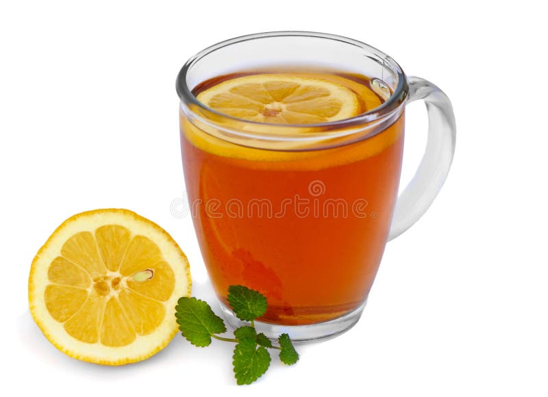 Tea with lemon stock image. Image of beverage, cool, mint - 19620979
