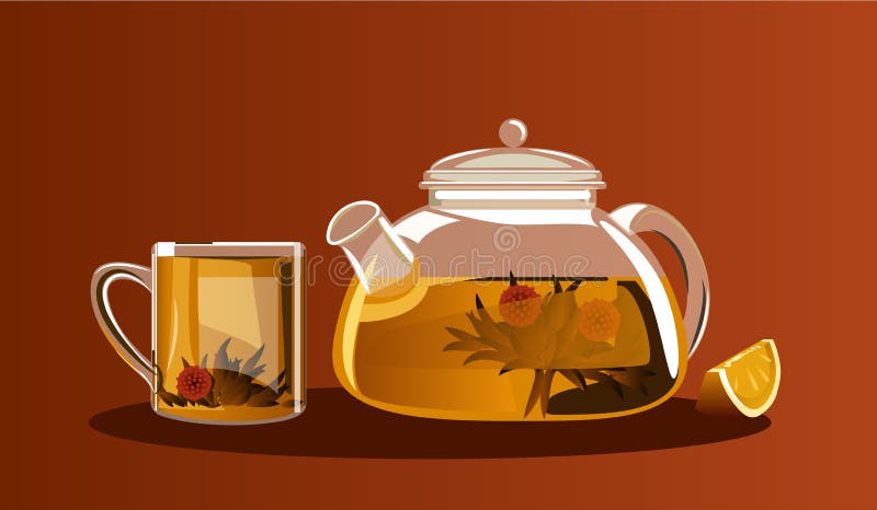 Tea with Lemon, Brewed Tea in a Kettle, Tea Party, Brewed Tea, Teapot ...