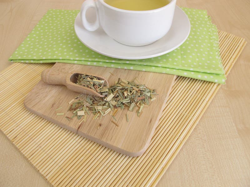 Tea with lemon grass stock photo. Image of herbal, grass - 73360856