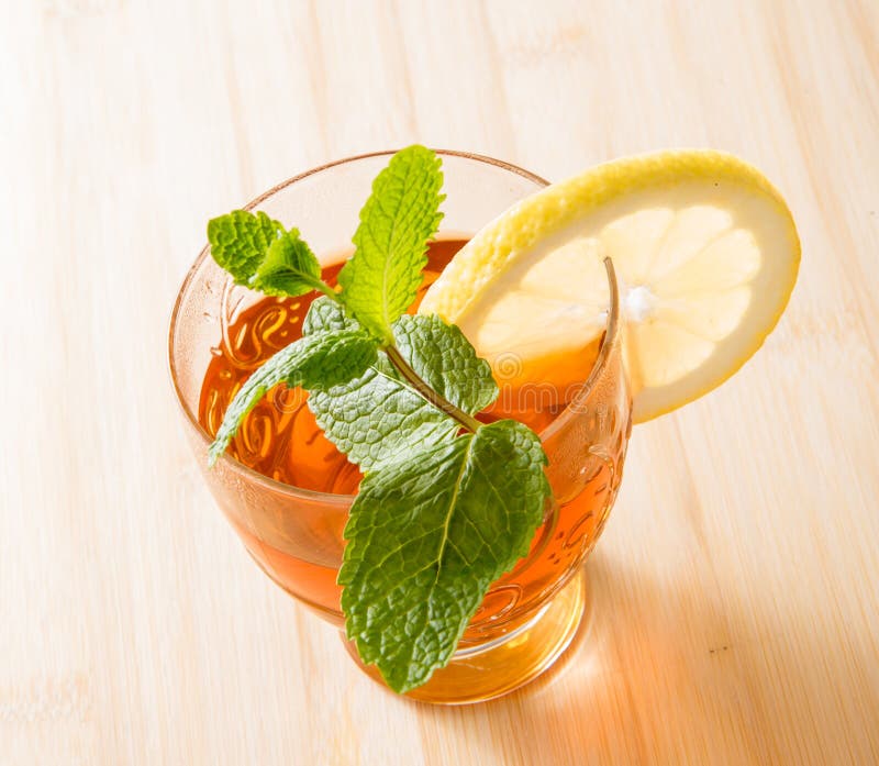 Tea with Lemon and Peppermint Stock Image - Image of session ...